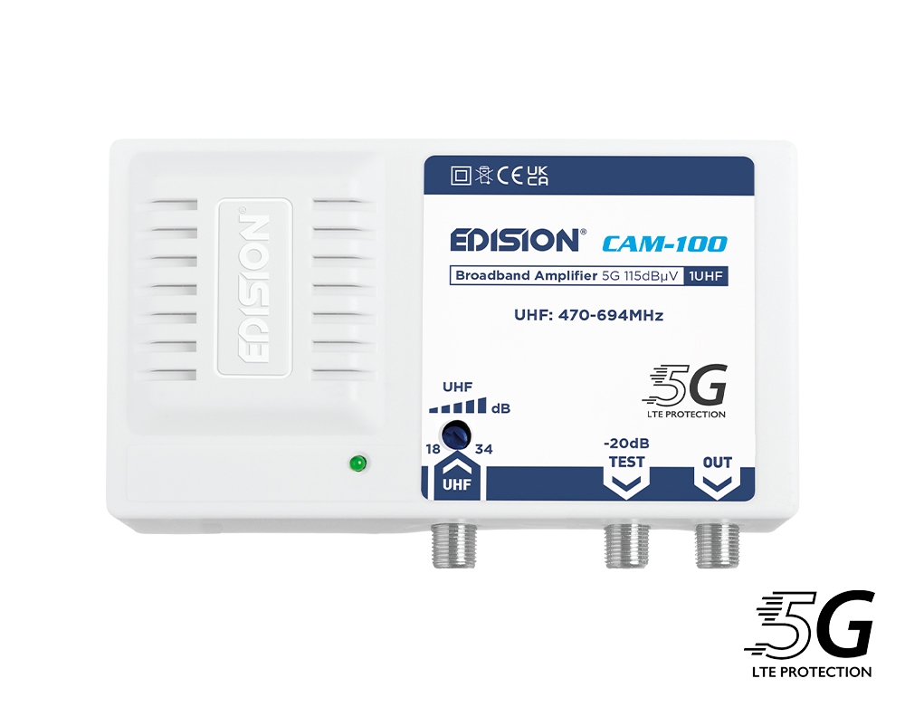 AMPLIFIERS / MATV / BROADB. AMP. CAM-100 5G 1UHF 115dBμV